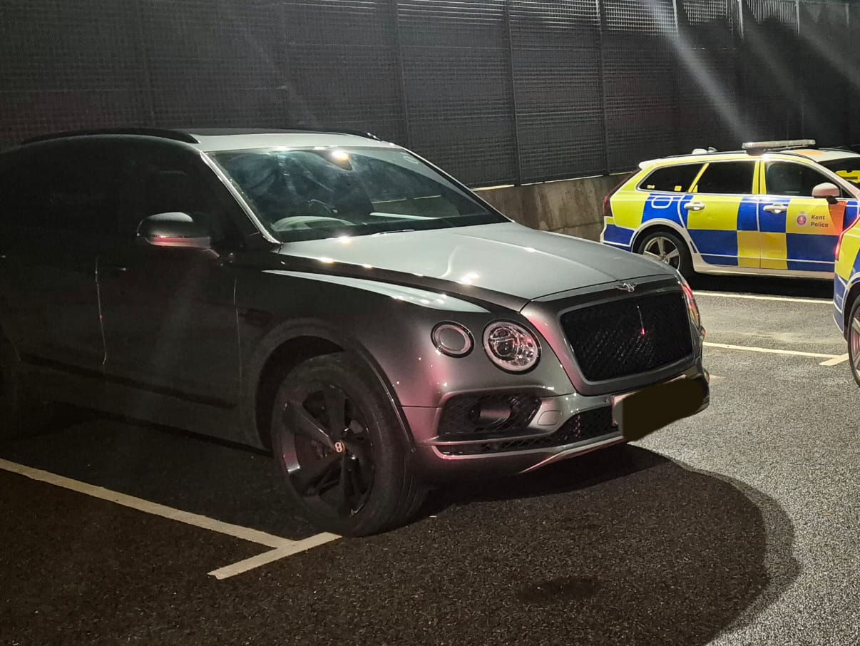 Pursuing officers recover Bentley stolen from driveway near Snodland ...